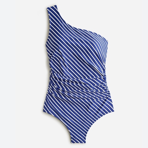 J. Crew | Swim | J Crew Sleek Ruched One Shoulder One Piece Swimsuit In ...
